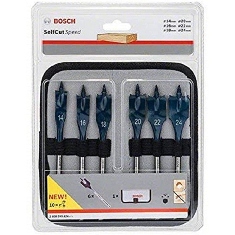 Bosch Mèches plates Self Cut Speed, set de 6 pièces