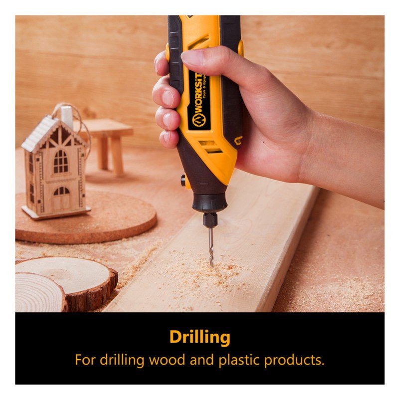 Mini perceuse avec accessoires 107Pcs 130W - WORKSITE